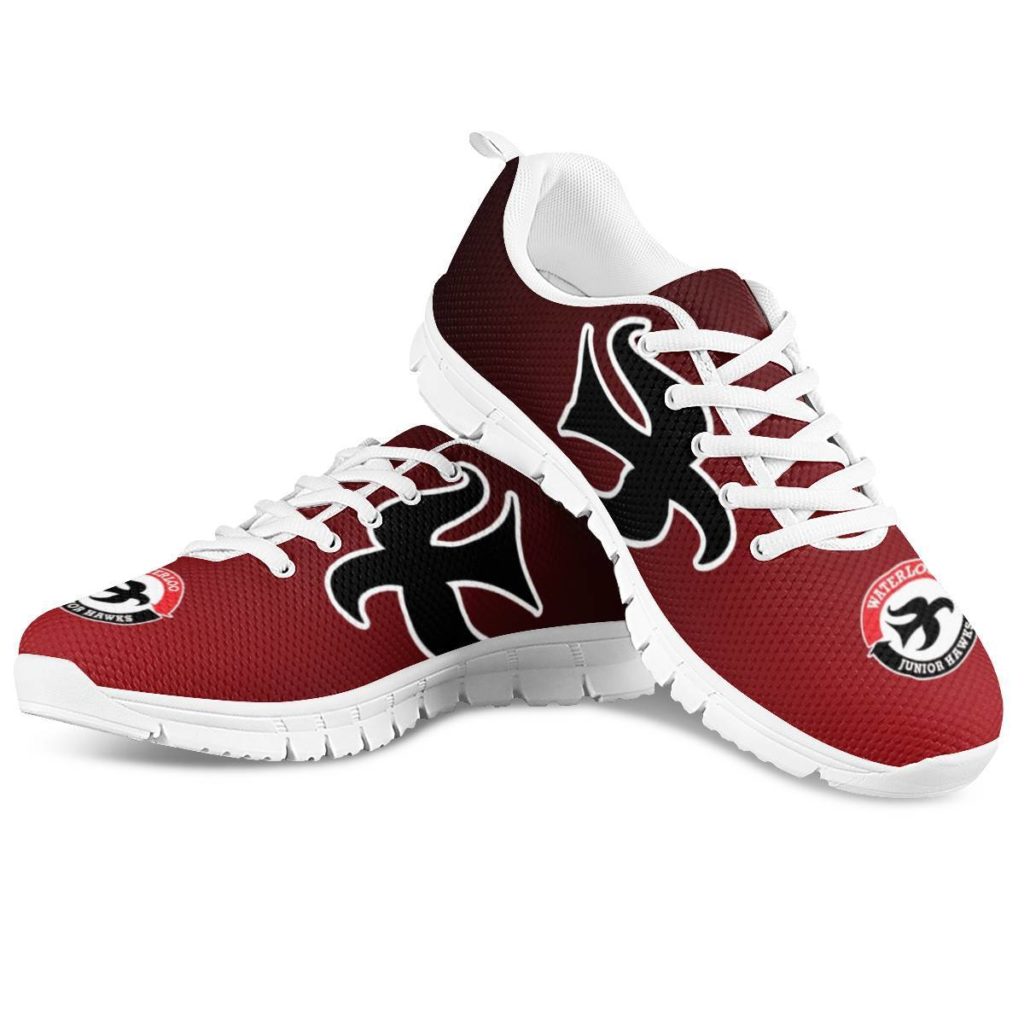 Waterloo Junior Hawks custom design sneakers | easy canva