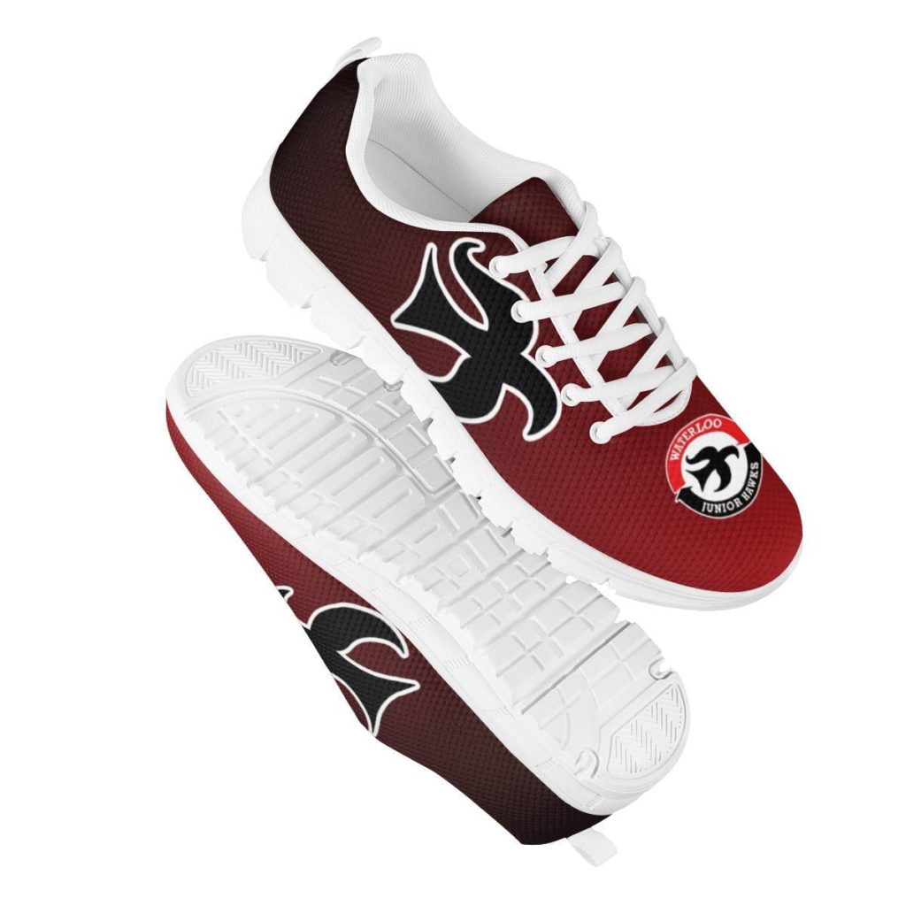 Waterloo Junior Hawks custom design sneakers | easy canva