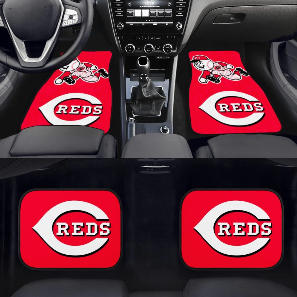 Cincinnati Reds Car Floor Mat Front and Back | easy canva