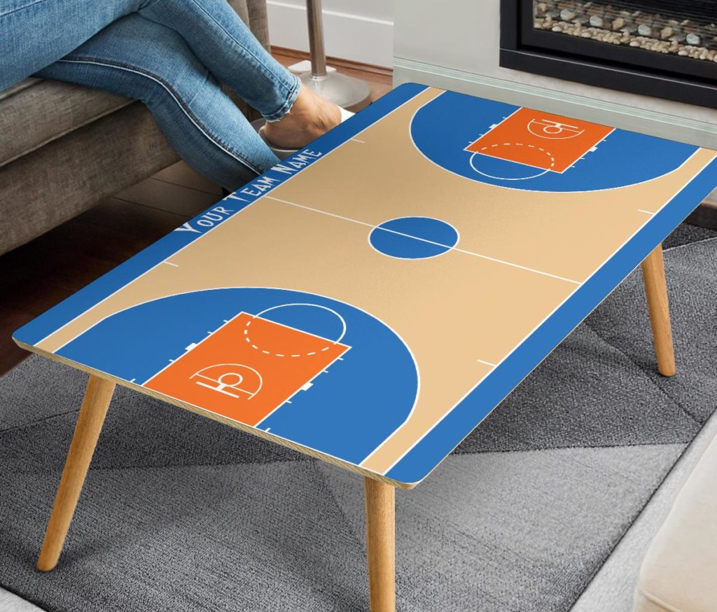 Custom Basketball team coffee table | easy canva